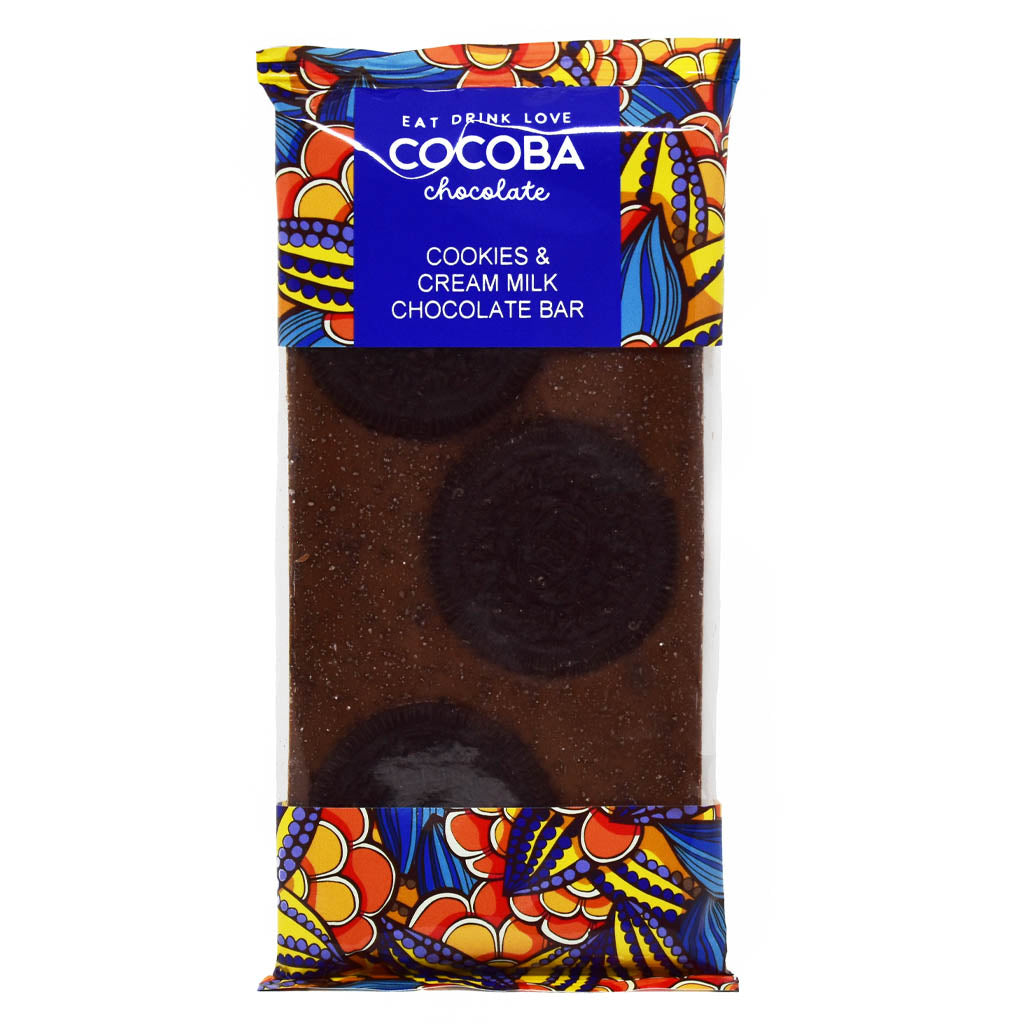 Cookies & Cream Milk Chocolate Bar – Cocoba