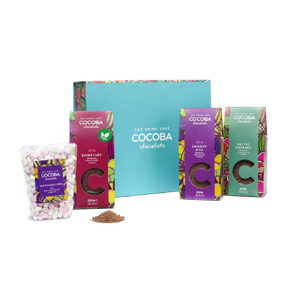 Luxury Hot Chocolate Flakes Gift Box | Gift Hampers | Cocoba Chocolate