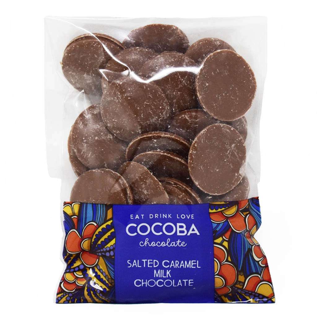 Salted Caramel Milk Chocolate Buttons | Cocoba Chocolate